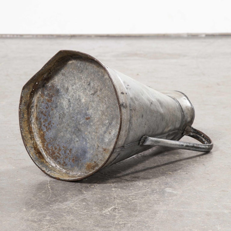 1950s, French Galvanised Large Tin Pitcher For Sale at 1stDibs