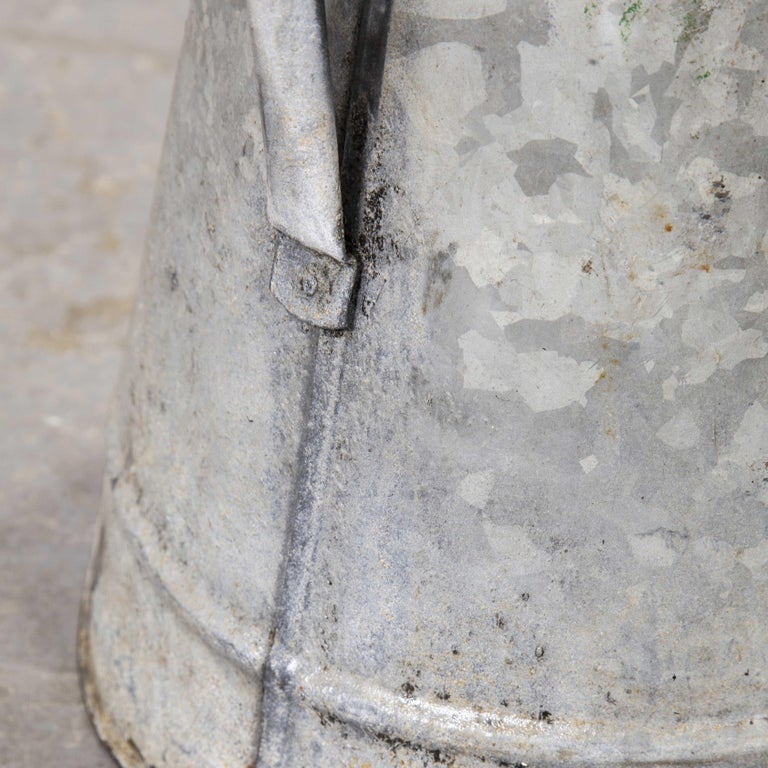 1950s, French Galvanised Large Tin Pitcher For Sale at 1stDibs