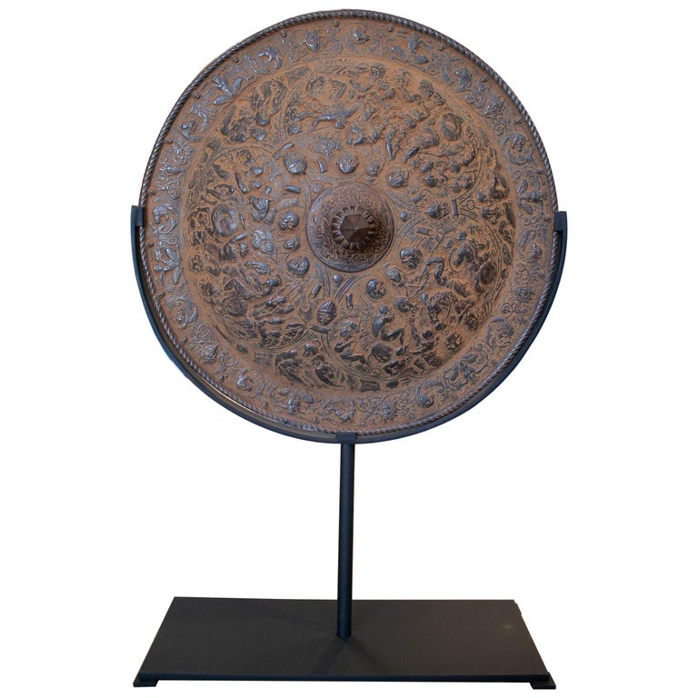 1950s French Grand Tour Round Iron Shield at 1stDibs