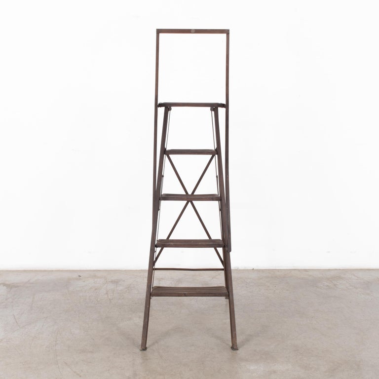 1950s French Industrial Metal Ladder at 1stDibs