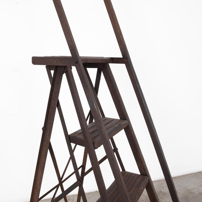 1950s French Industrial Metal Ladder at 1stDibs