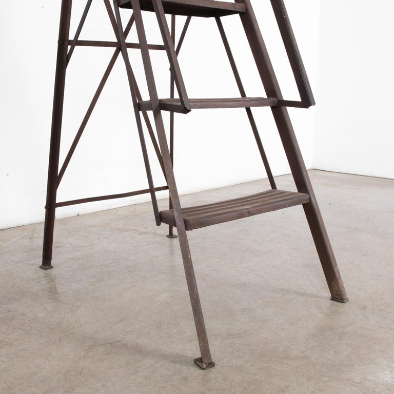 1950s French Industrial Metal Ladder at 1stDibs