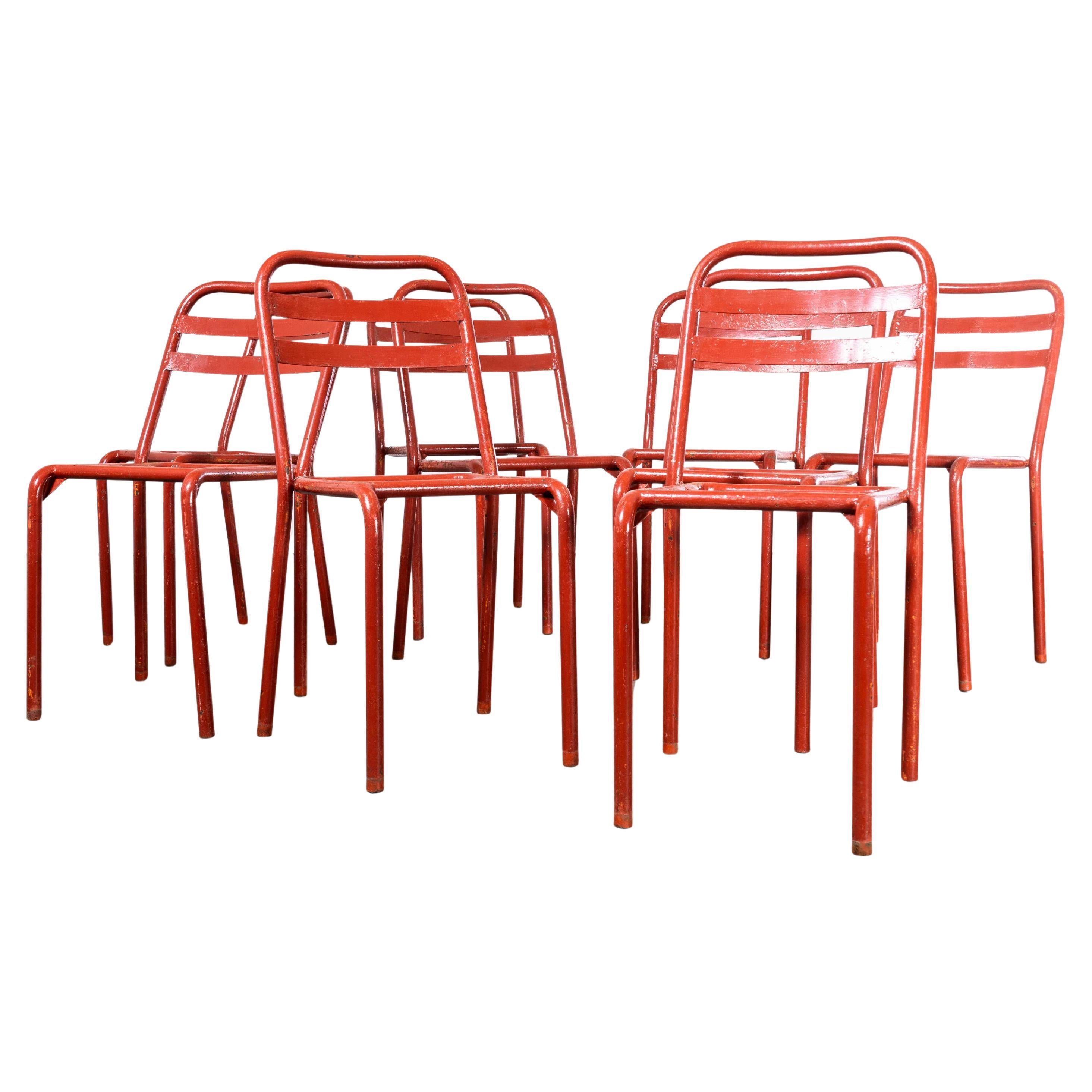 1950s Remploy Tubular Metal Stacking Dining Chairs, Set of Four Blue ...
