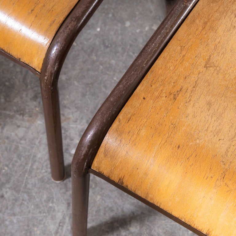 1950's French Mullca Dining Chairs Model 510, Chocolate, Set of Six For ...