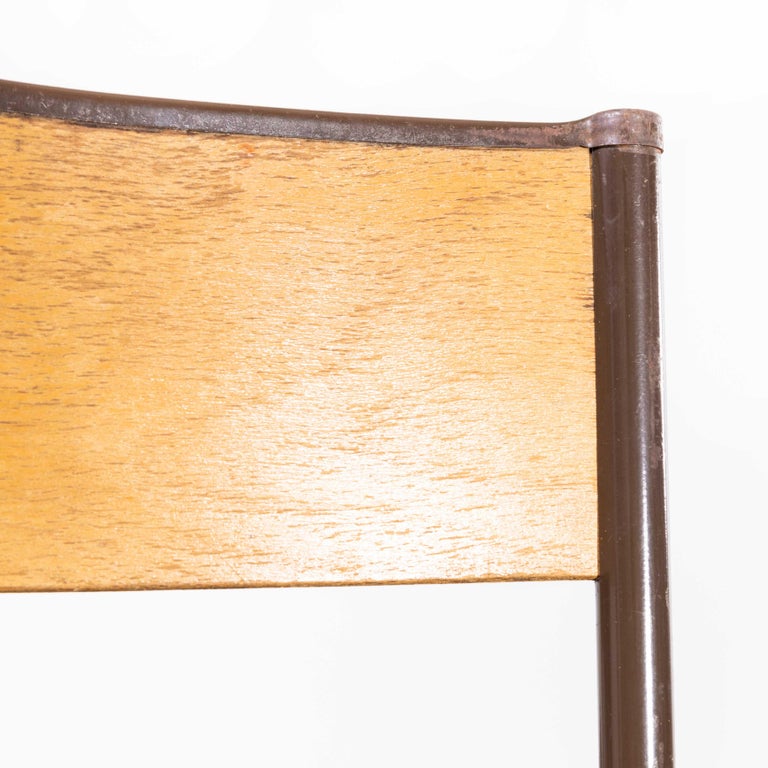 1950's French Mullca Dining Chairs Model 510, Chocolate, Set of Six For ...