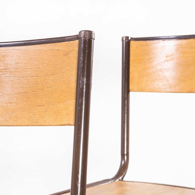 1950's French Mullca Dining Chairs Model 510, Chocolate, Set of Six For ...