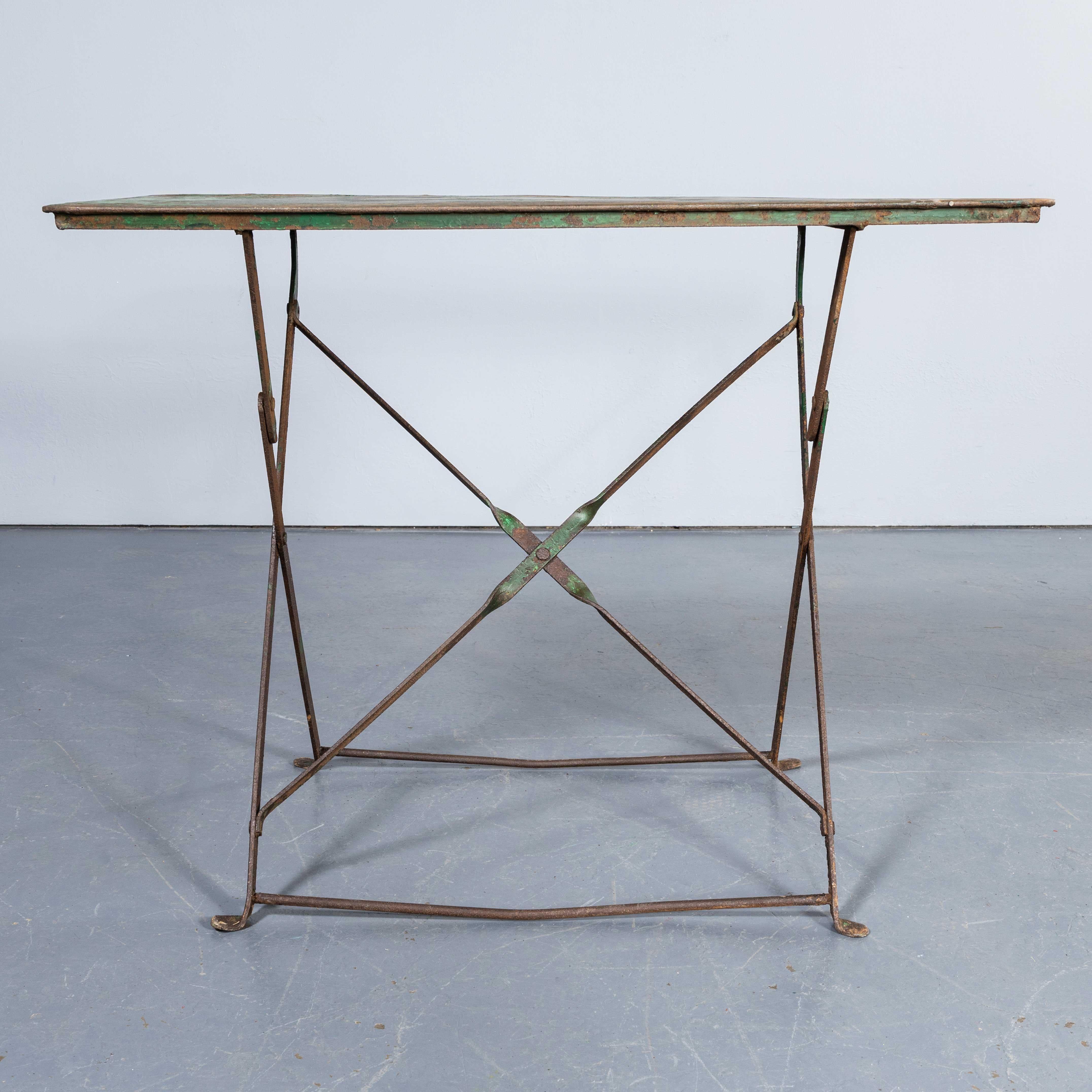 1950's French Rectangular Forged Metal Folding Dining Table For Sale at ...