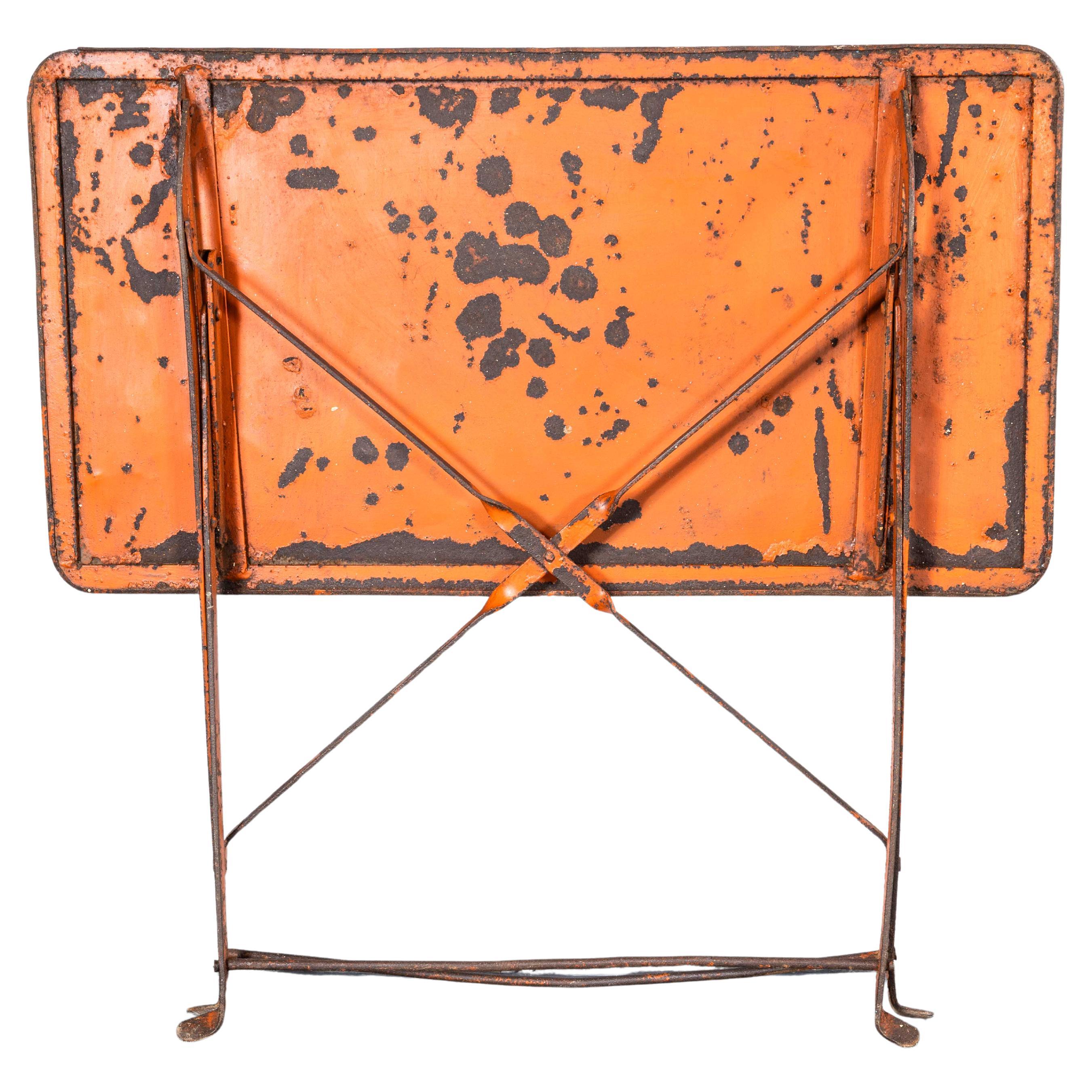 1950's French Rectangular Forged Metal Folding Dining Table For Sale at ...