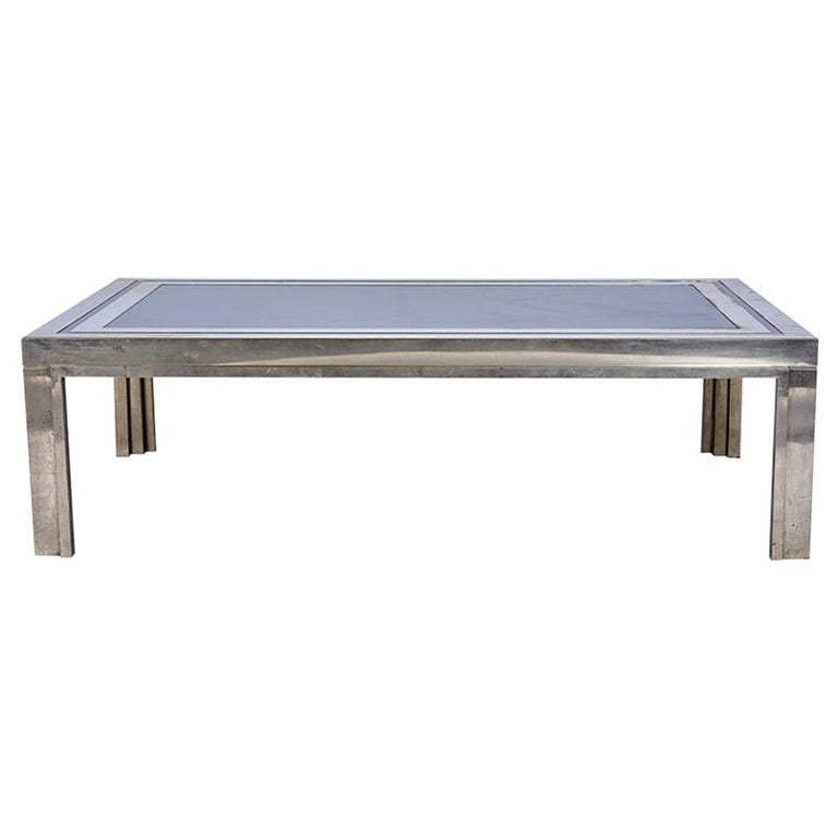 1950s French Steel Coffee Table For Sale at 1stDibs