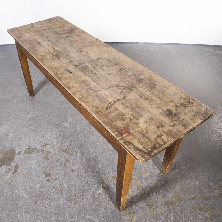 1950's French Workshop Rectangular Dining Table For Sale at 1stDibs