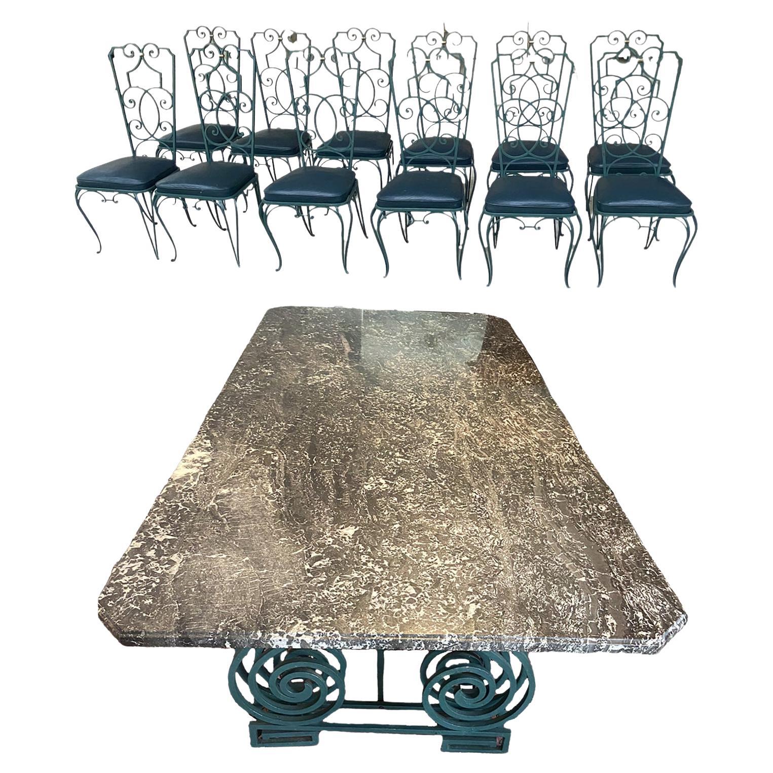 French dessert table in rococo style .. with marble top.. For Sale at ...