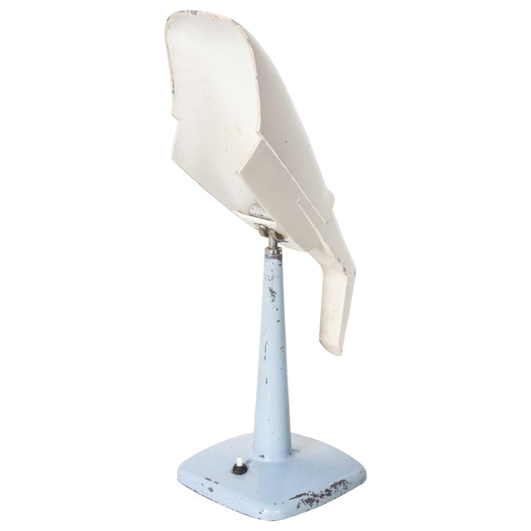 1950s Gerald Benney Nocturne Desk Lamp Light Blue at 1stDibs