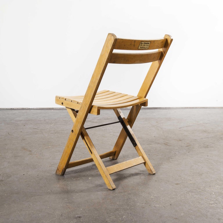 1950s German Beech Folding Dining Chairs, Various Quantities Available ...