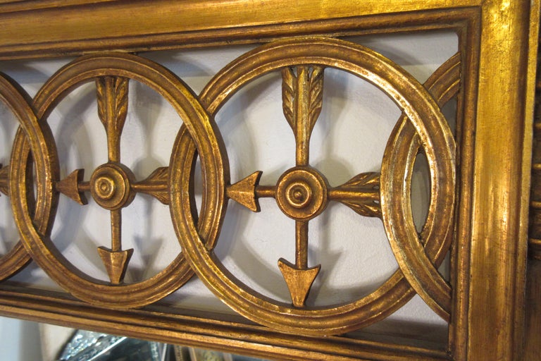 1950s Gilt Arrow Mirror For Sale at 1stdibs