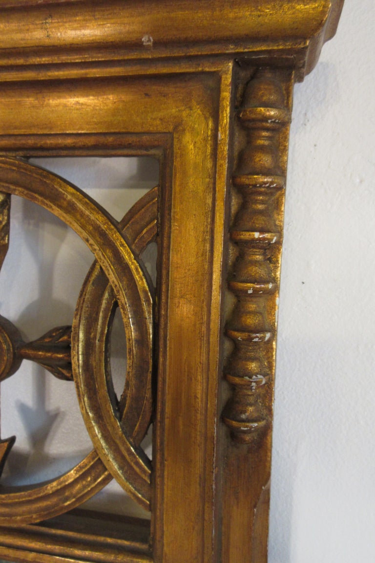 1950s Gilt Arrow Mirror For Sale at 1stdibs