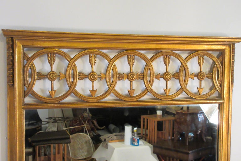 1950s Gilt Arrow Mirror For Sale at 1stdibs