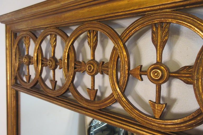 1950s Gilt Arrow Mirror For Sale at 1stdibs