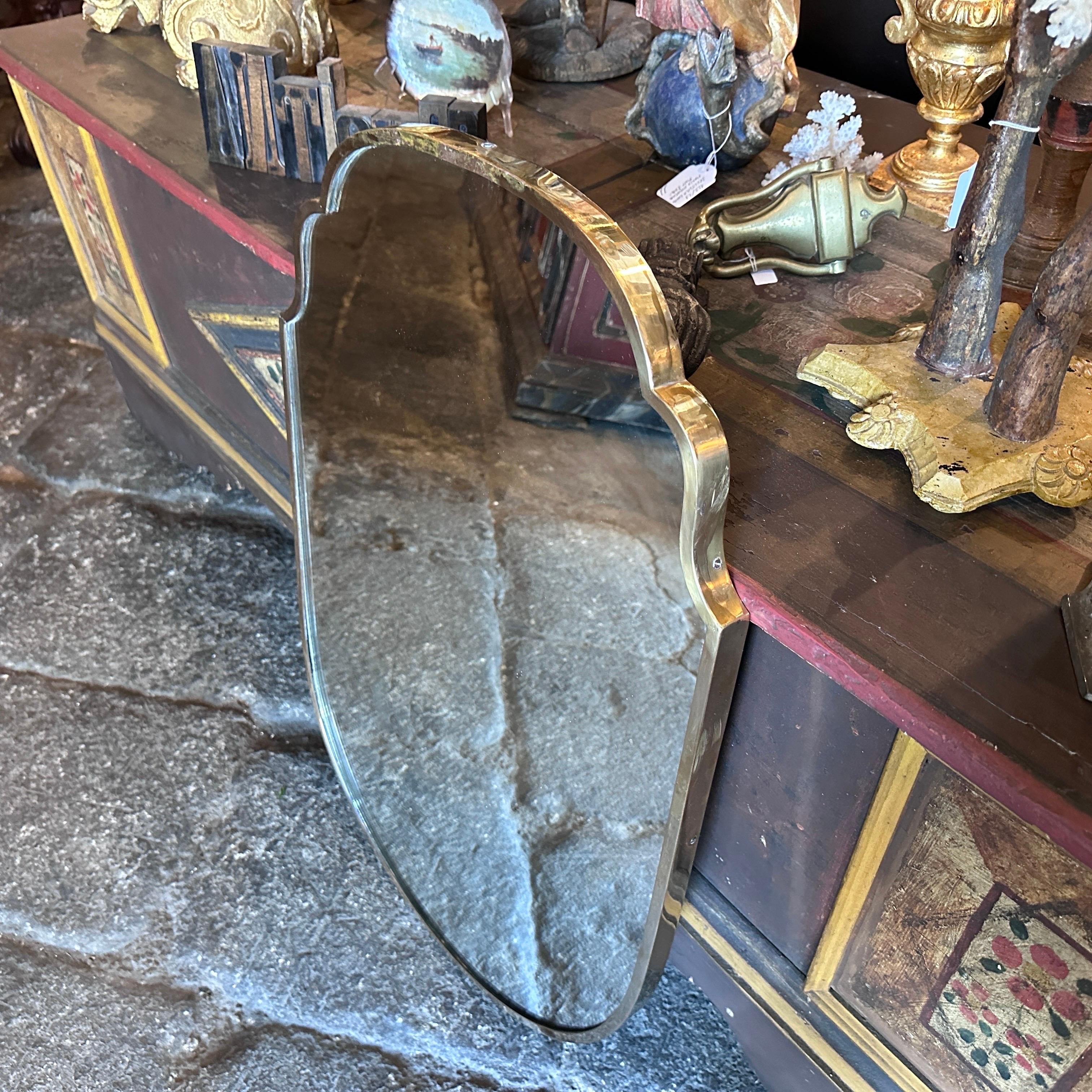 1950s Gio Ponti Style Mid-Century Modern Solid Brass Shaped Italian ...