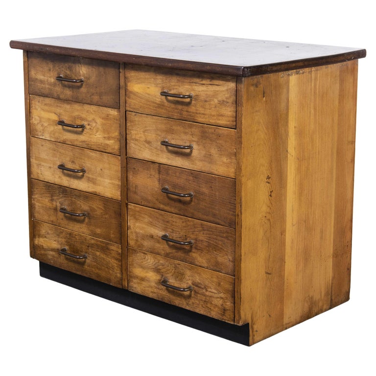 1950's Good Sized School Laboratory Chest of Drawers For Sale at 1stDibs