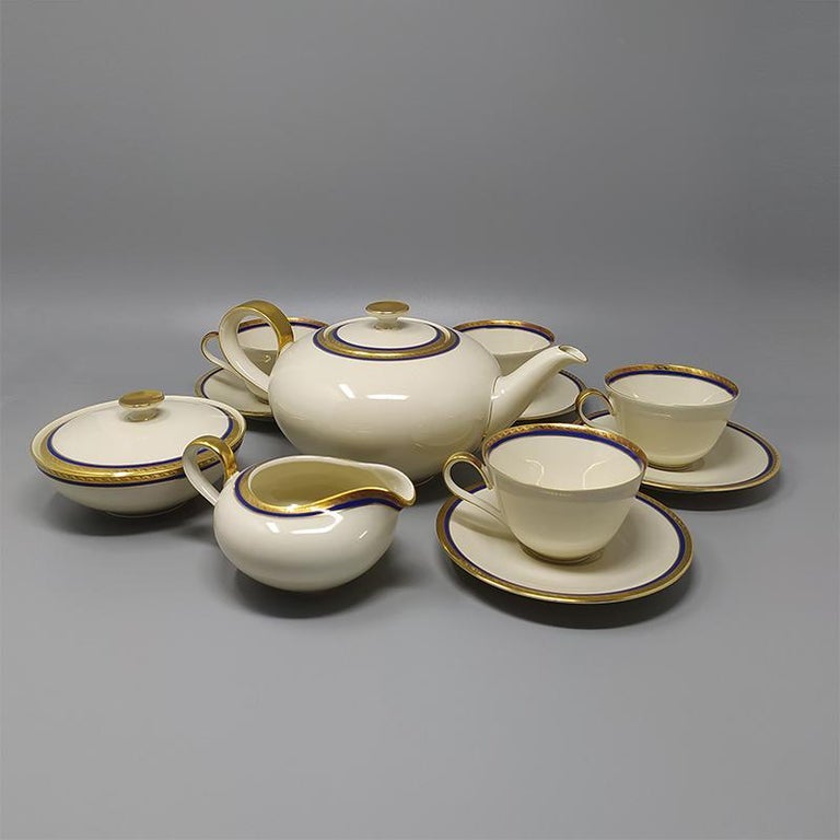 1950s Gorgeous White, Blue and Gold Tea Set/Coffee Set in Bavaria ...