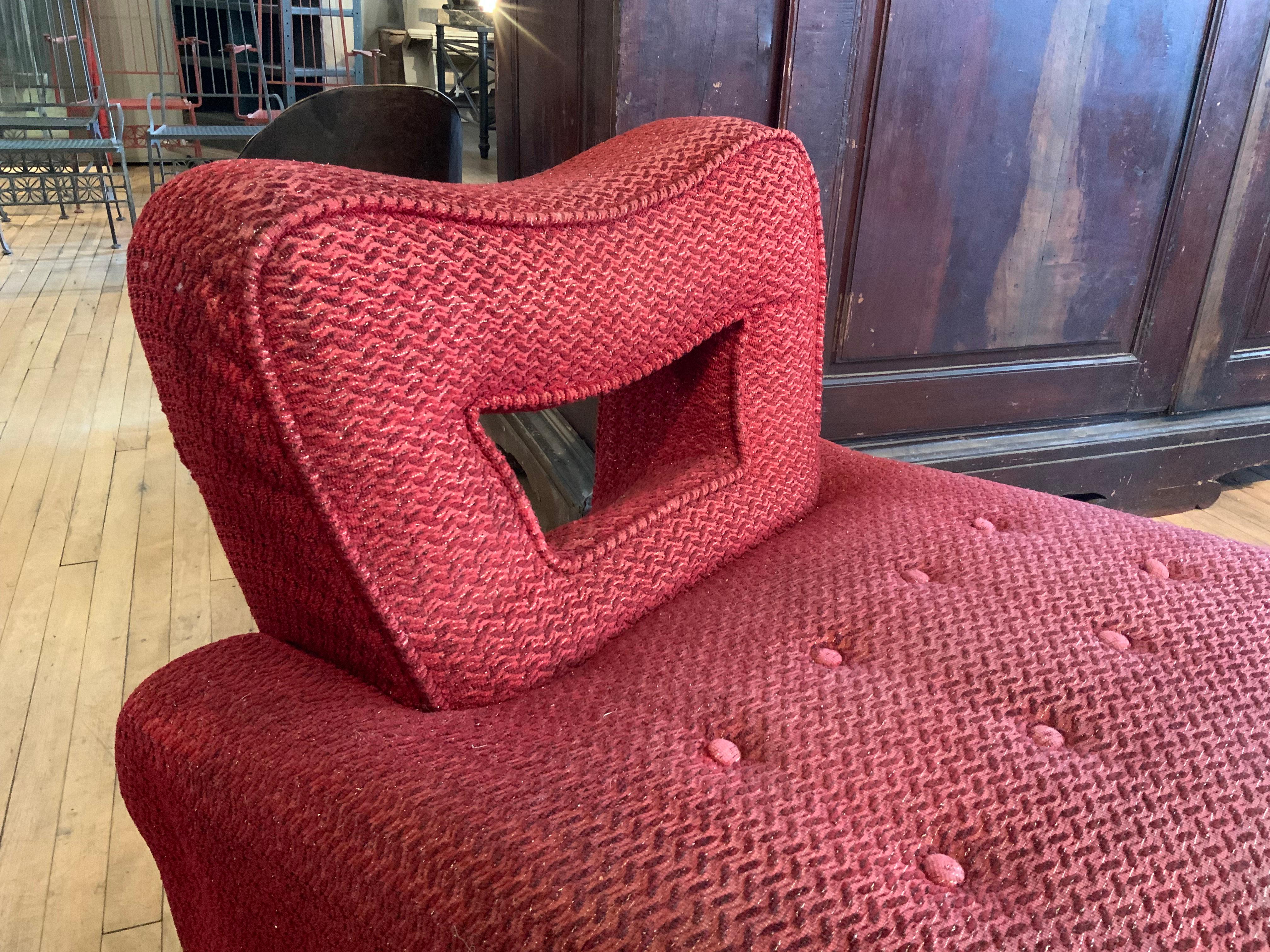 1950s Grosfeld House Lounge Chair and Ottoman For Sale at 1stDibs