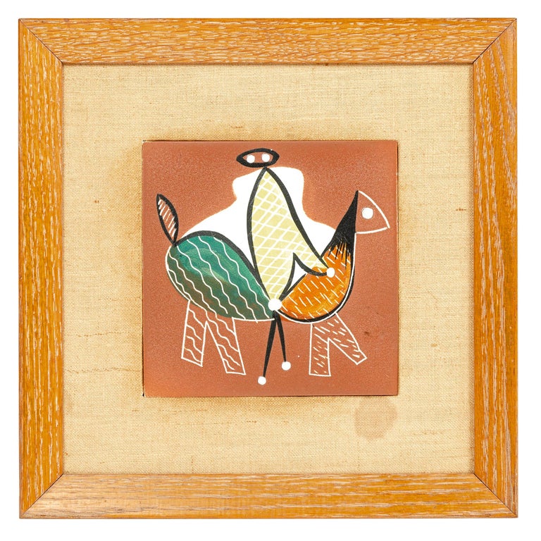 1950s Hand Painted Tile by Harris Strong at 1stDibs