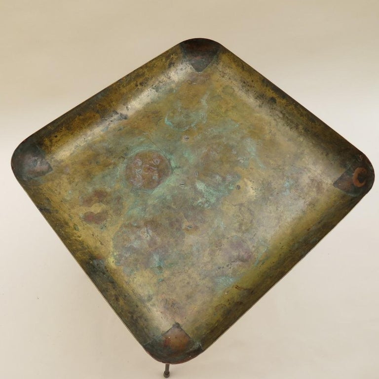 1950s Handmade Copper Plant Table Aubock Style For Sale at 1stDibs
