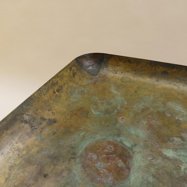 1950s Handmade Copper Plant Table Aubock Style For Sale at 1stDibs