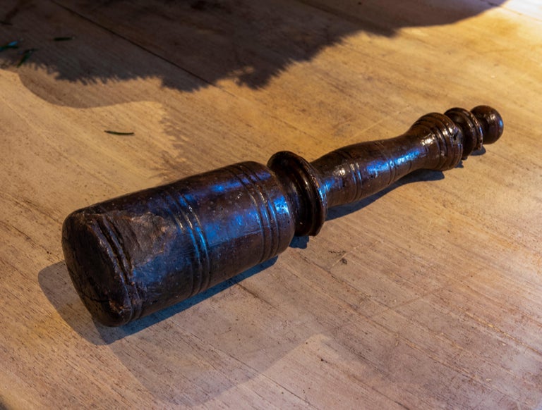 1950s Handmade Wooden Mortar For Sale at 1stDibs