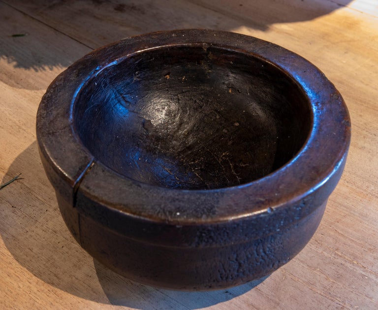 1950s Handmade Wooden Mortar For Sale at 1stDibs