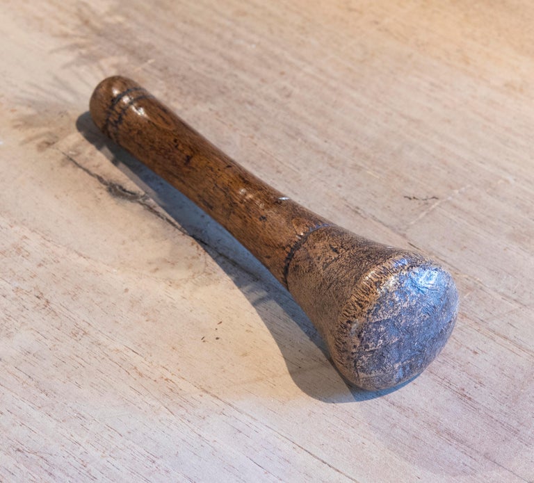 1950s Handmade Wooden Mortar For Sale at 1stDibs