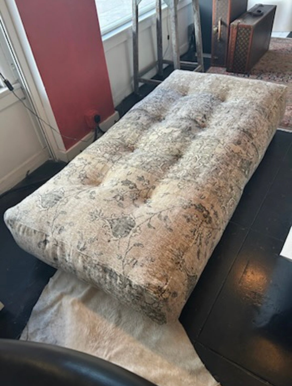 1950s Hassock in Tapestry For Sale at 1stDibs