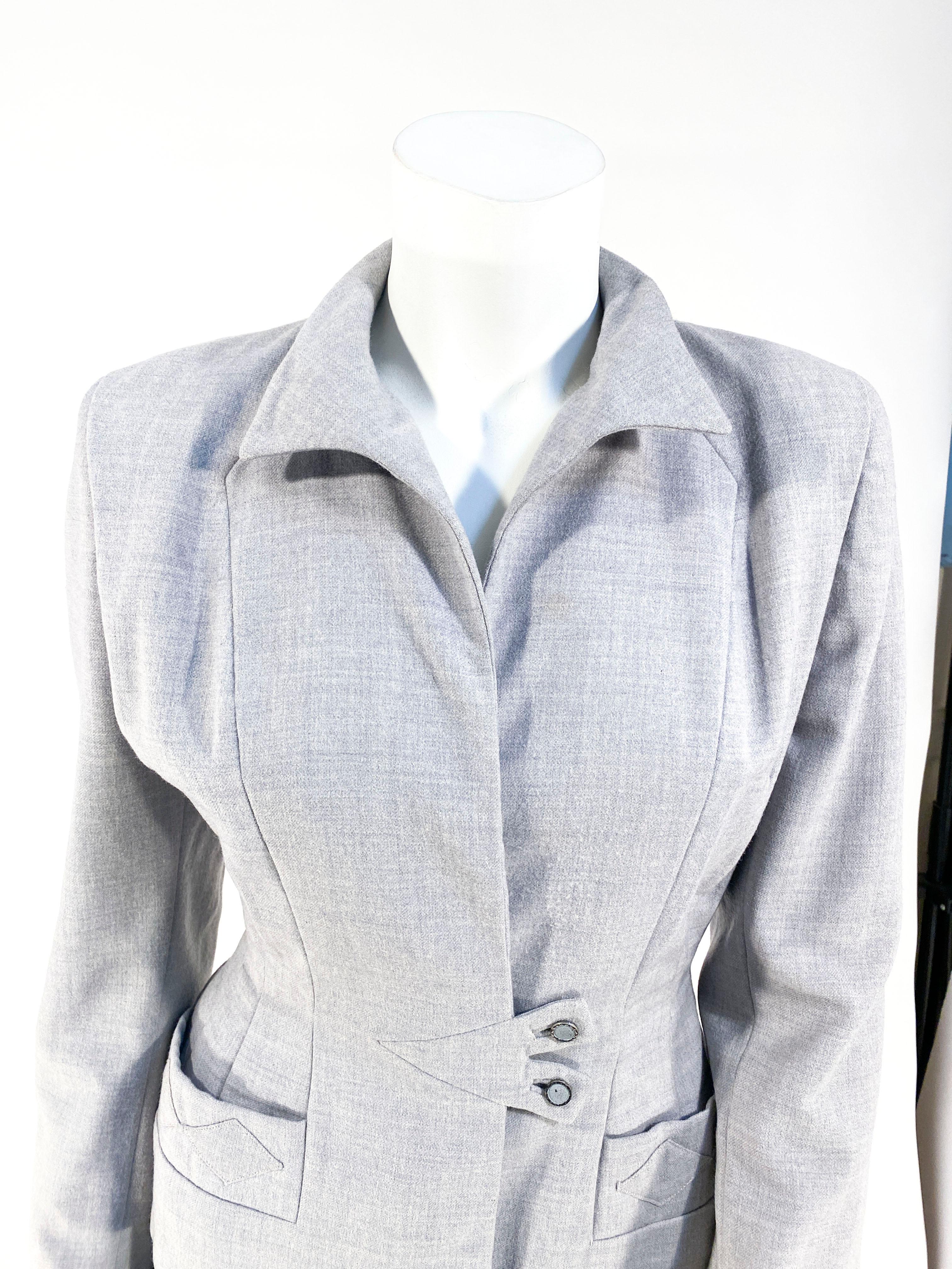 1950s Heather Grey Wool Suit at 1stDibs | heather grey suit, heather ...