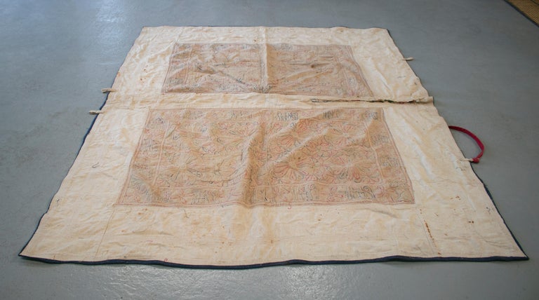 1950s Hindu Colonial Hand Sewn Tapestry with Vivid Colors at 1stDibs