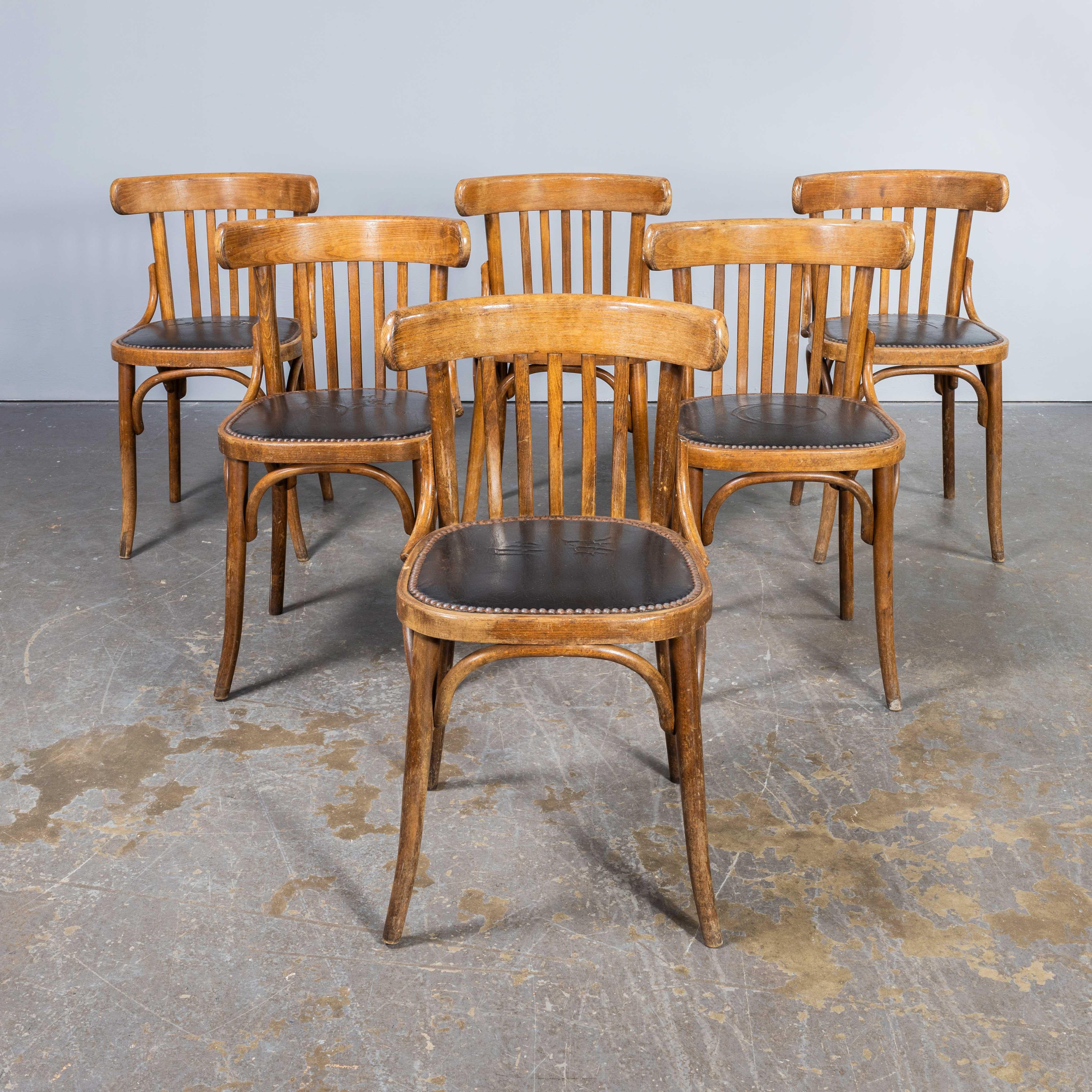 1950's Honey Colour Baumann Upholstered Dining Chairs - Set Of Six For ...