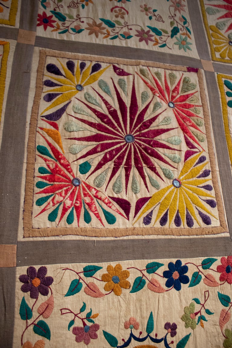 1950s Indian Hand Woven Tapestry Quilt For Sale at 1stDibs | quilt tapestry