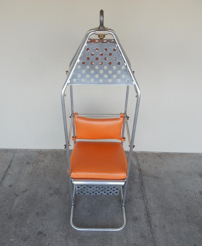 1950s Industrial Aluminum Crane or Airplane Hoist Canopy Chair For Sale ...