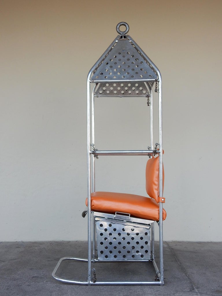 1950s Industrial Aluminum Crane or Airplane Hoist Canopy Chair For Sale ...
