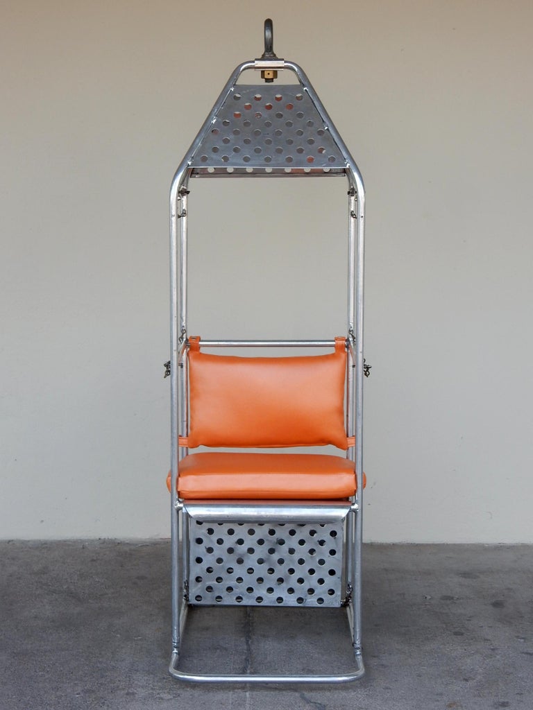 1950s Industrial Aluminum Crane or Airplane Hoist Canopy Chair For Sale ...