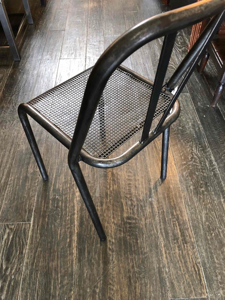 1950s Industrial Metal Dining Chairs Set of Six at 1stDibs