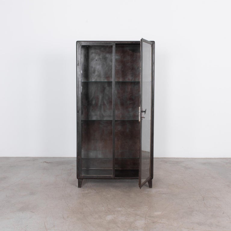 1950s Industrial Metal Vitrine at 1stDibs