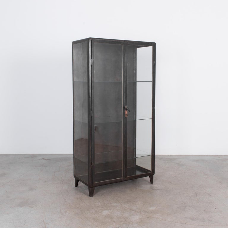 1950s Industrial Metal Vitrine at 1stDibs