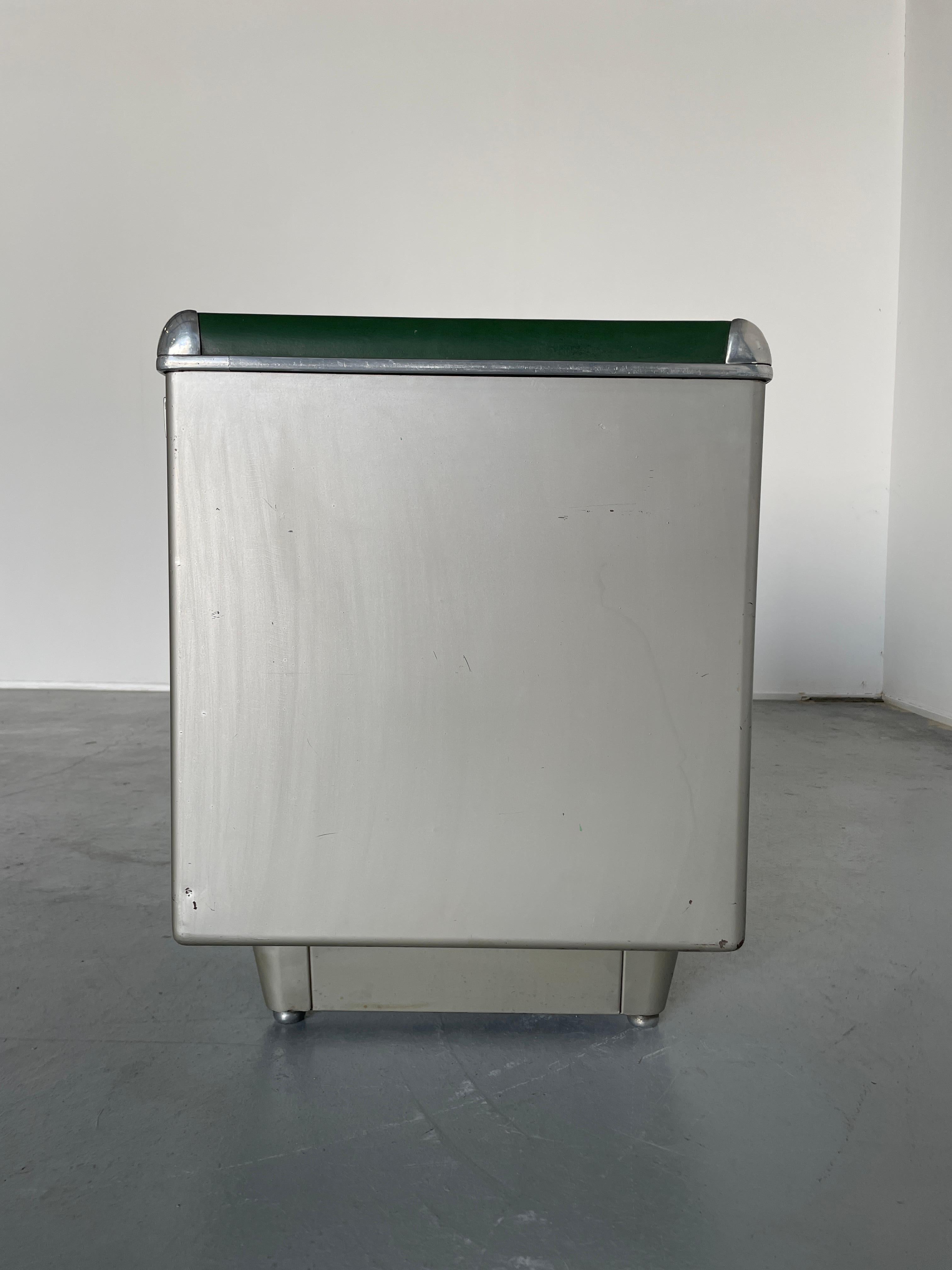 1950s Industrial Single Bank Steel Tanker Desk by Orma Milano, Italy ...