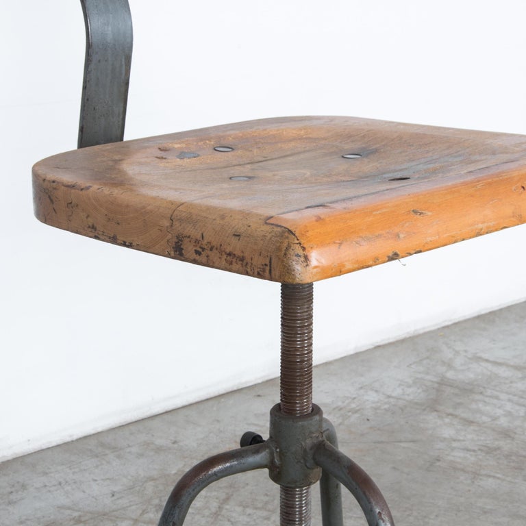 1950s Industrial Swivelling Machinist’s Chair at 1stDibs