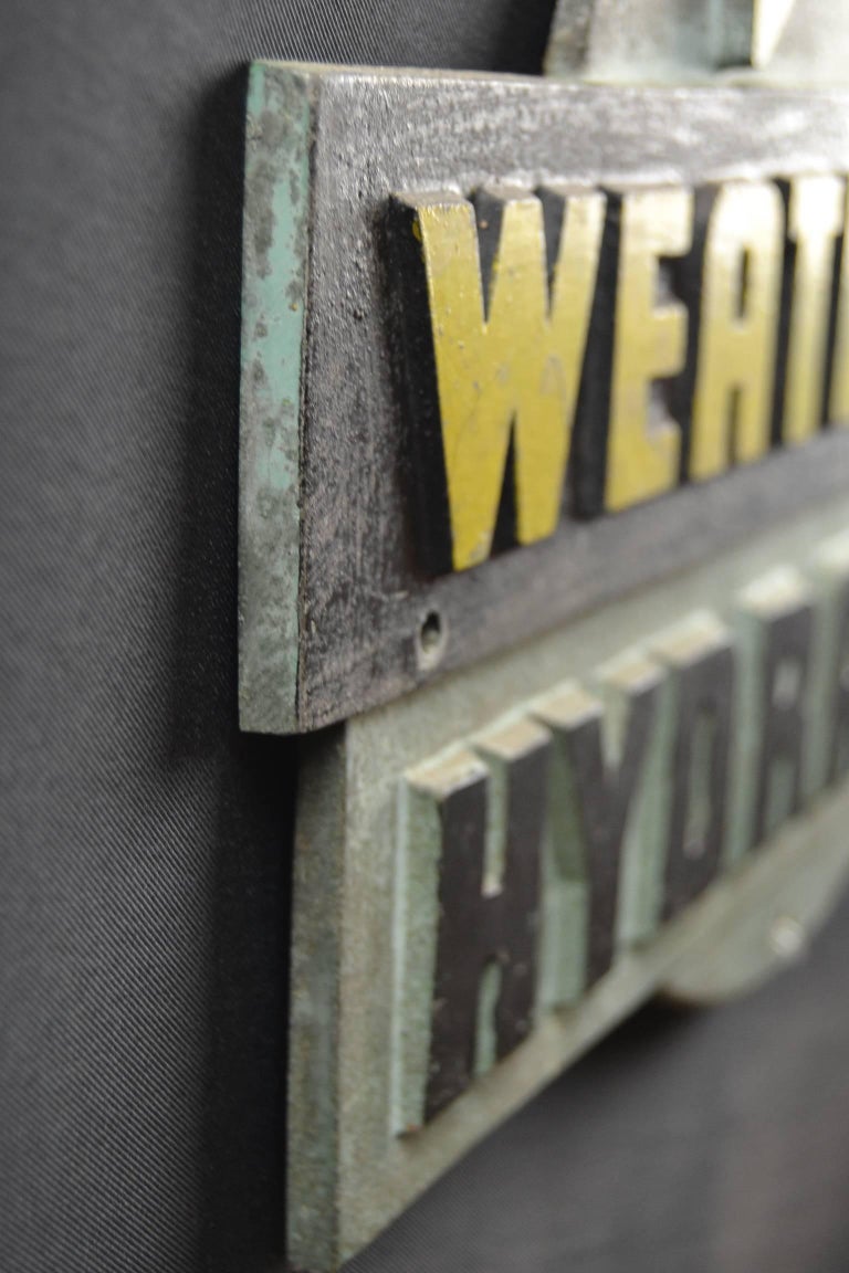 1950s Cast Iron Industrial Weatherill Hydraulic Loader Badge Sign , UK ...