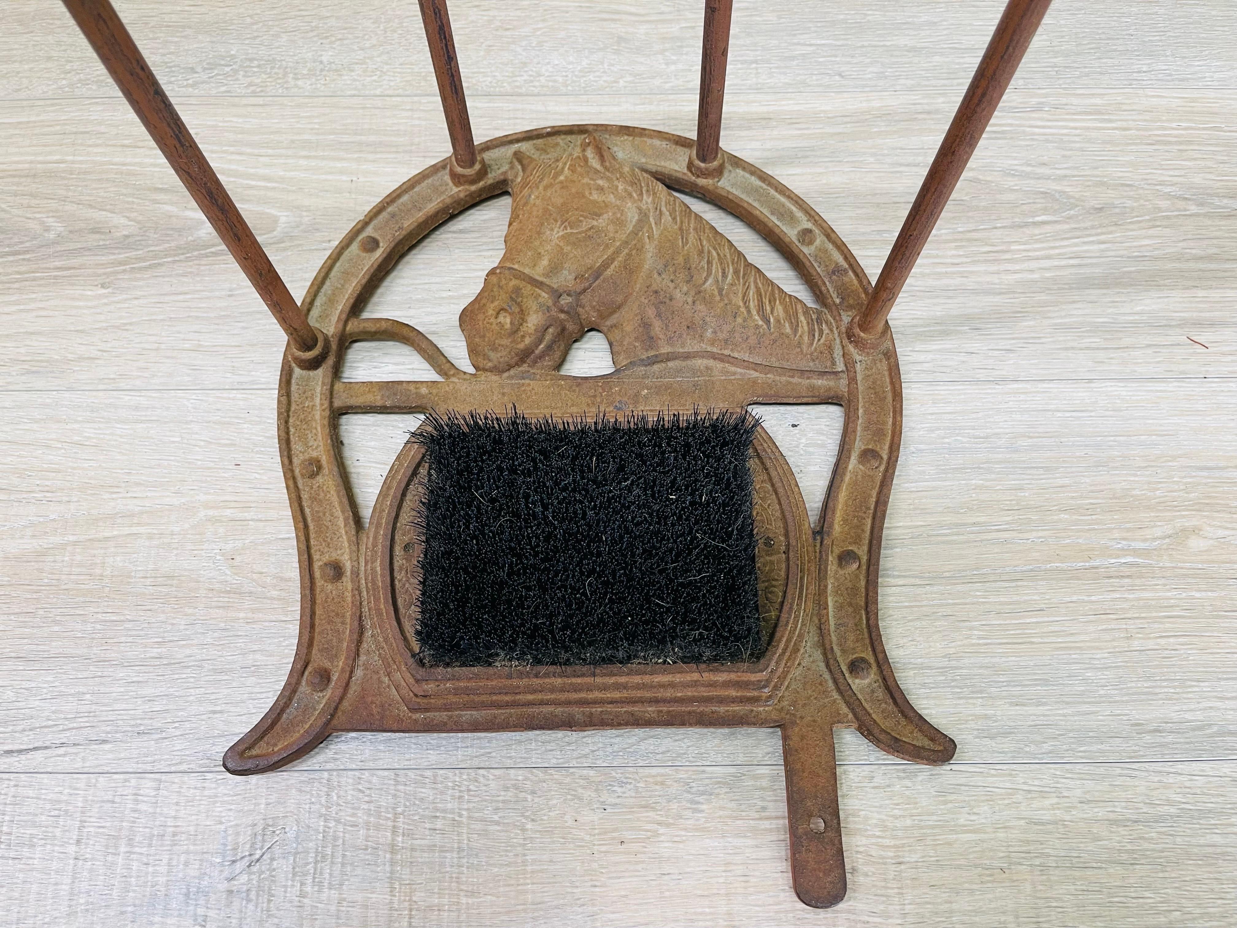 1950s Iron Horse Boot Scaper and Boot Holder For Sale at 1stDibs