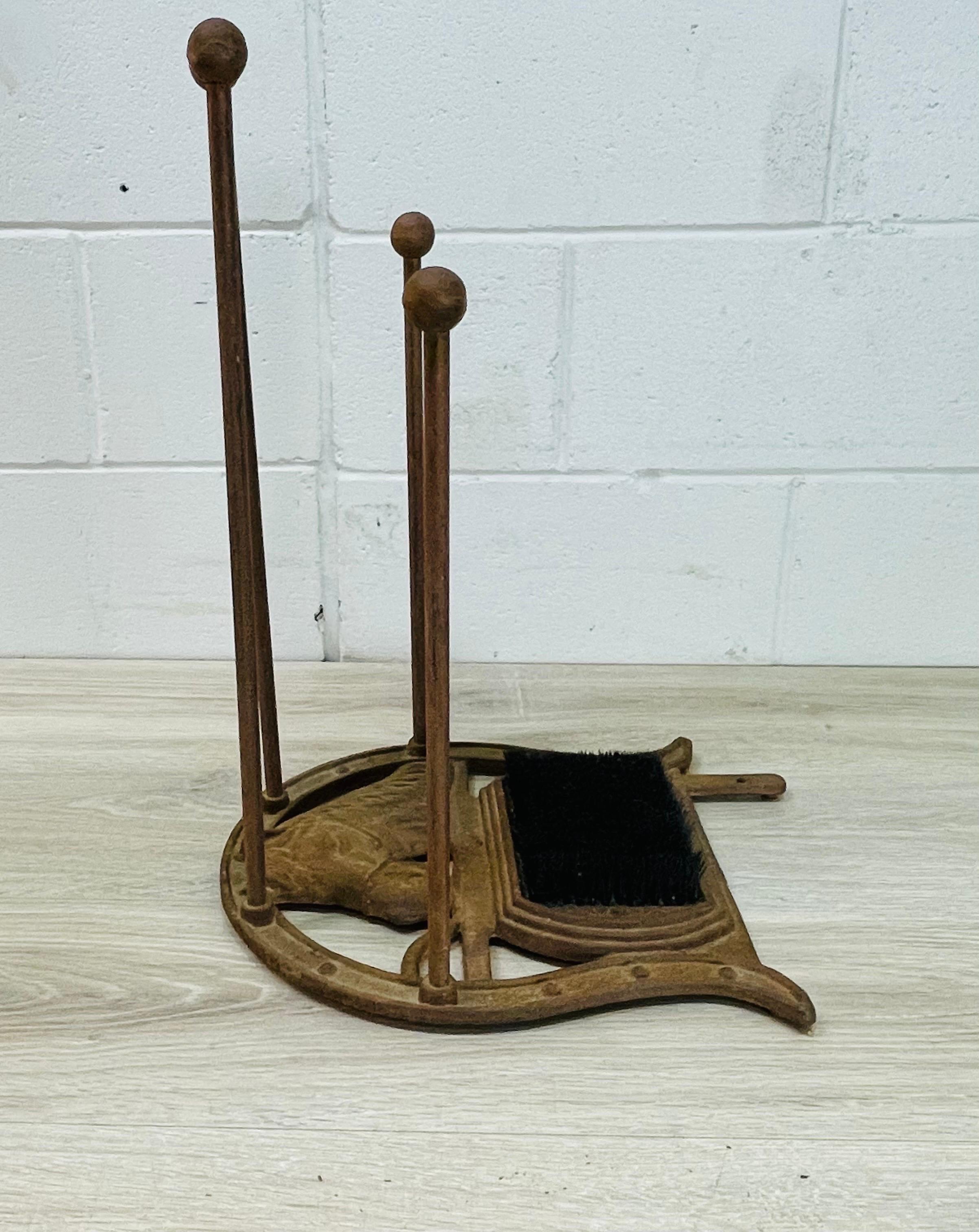 1950s Iron Horse Boot Scaper and Boot Holder For Sale at 1stDibs