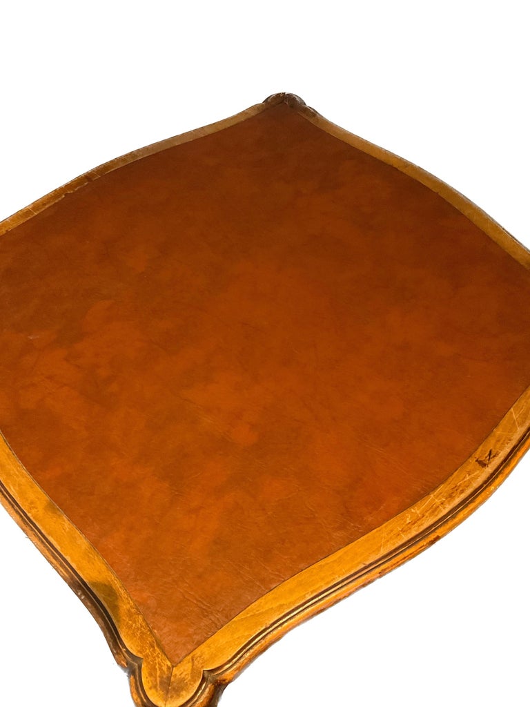 1950s Italian Carved Wood Rococo Game Table For Sale at 1stDibs