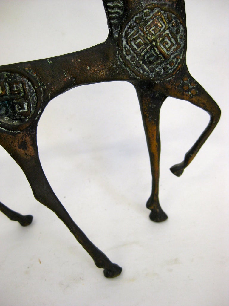 1950's Italian Etruscan Horse Patinated Bronze Sculpture Francesco ...
