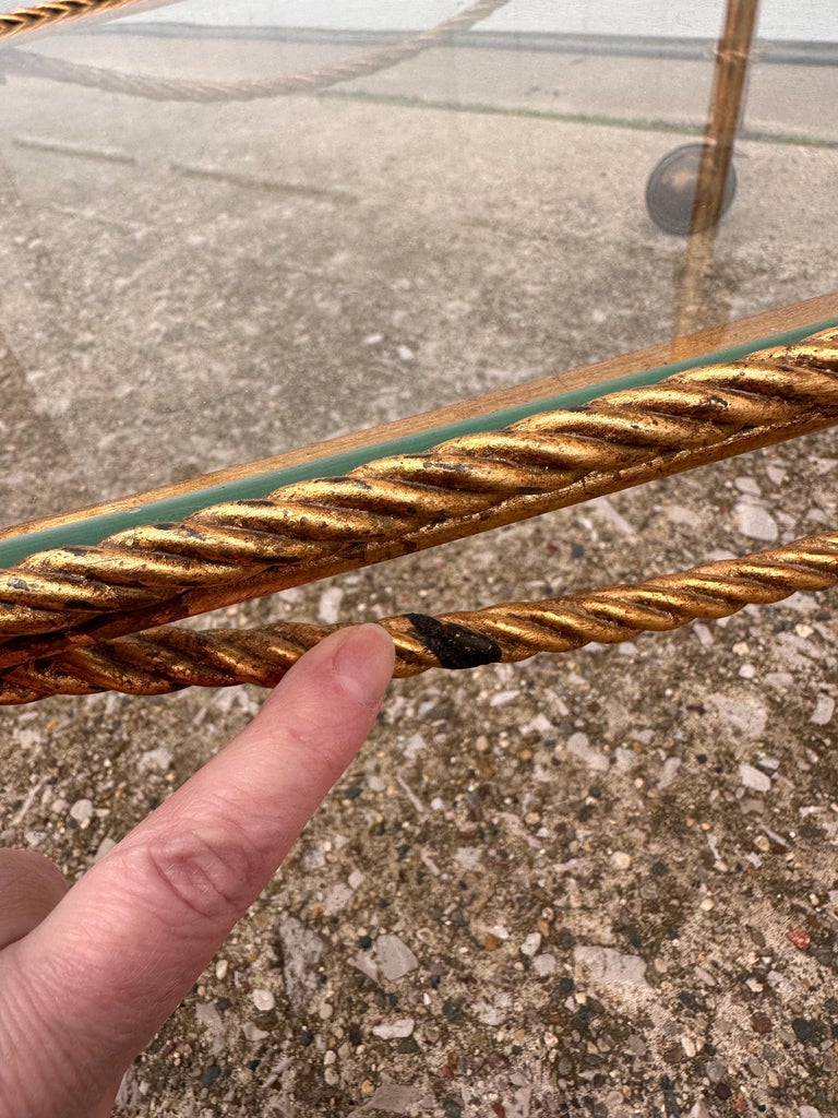 1950s Italian Gilded Two Tiered Bar Cart Hollywood Regency Style with ...